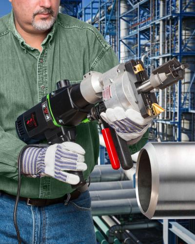 MILLHOG Mini Electric Pipe Beveling Tool | Cutting Tool Engineering